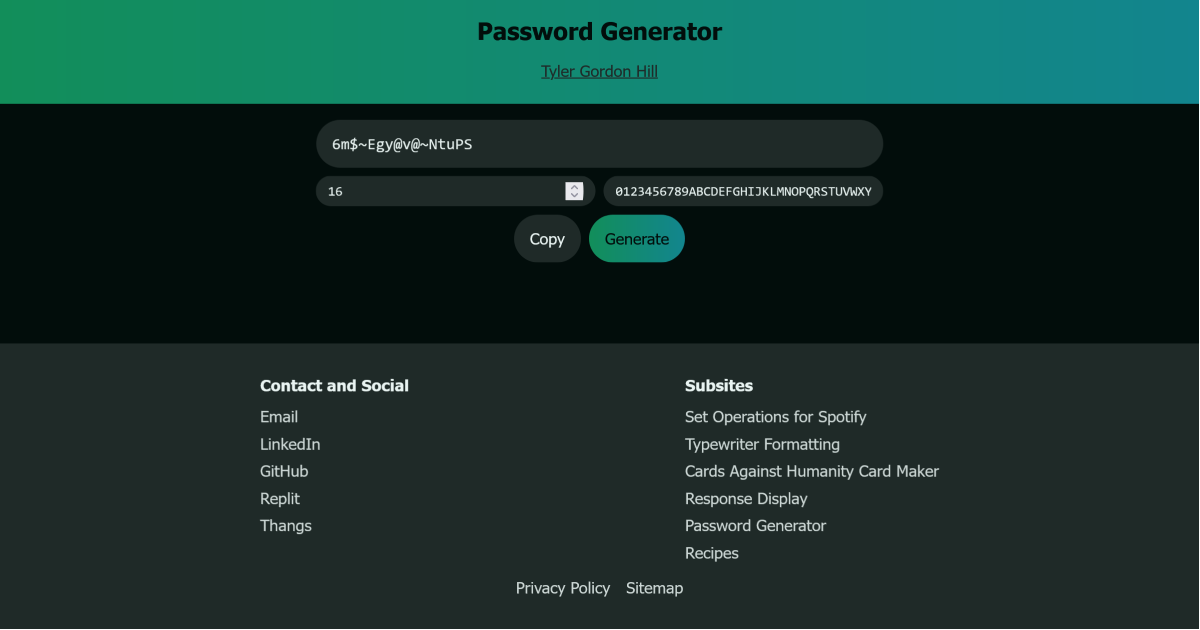 Password Generator